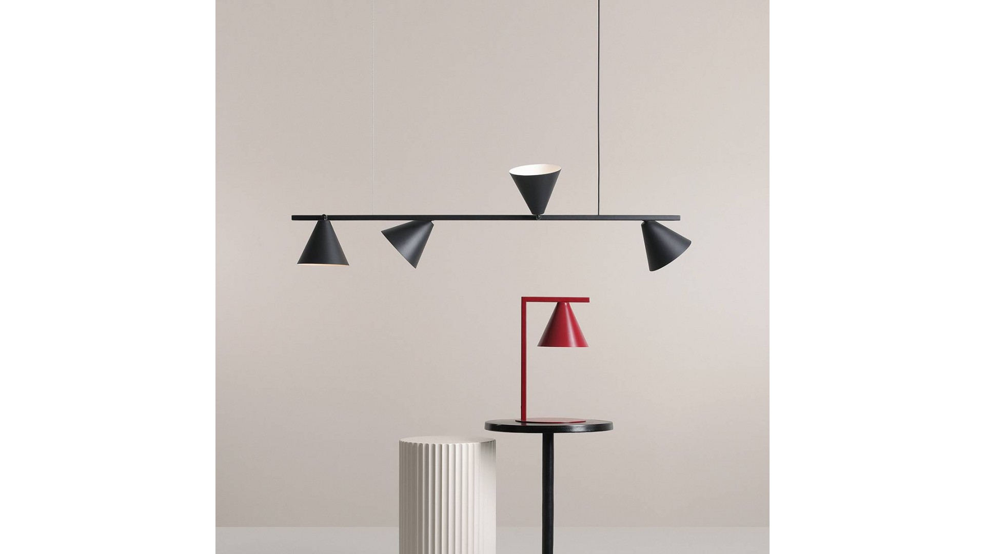 LAMPA WISZĄCA FORM 4 BLACK ALDEX 1108L1 - DAMI DOMO